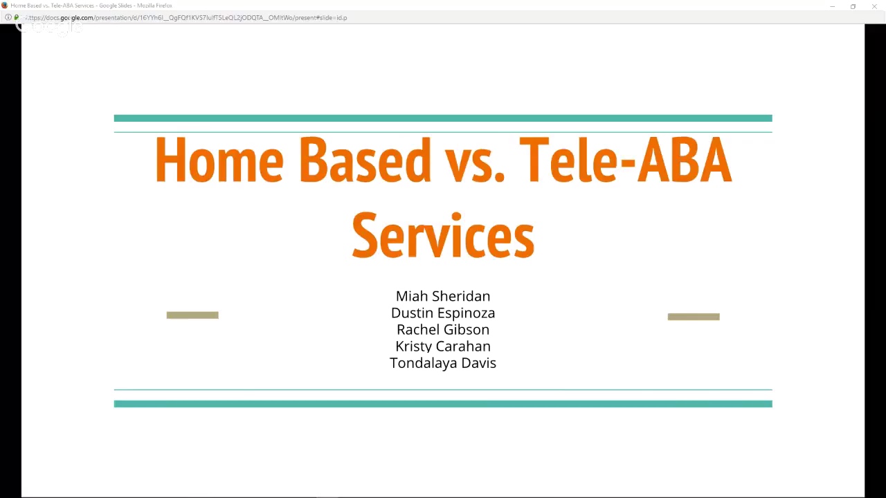 SPCE 619 - In Home vs. Tele ABA - YouTube