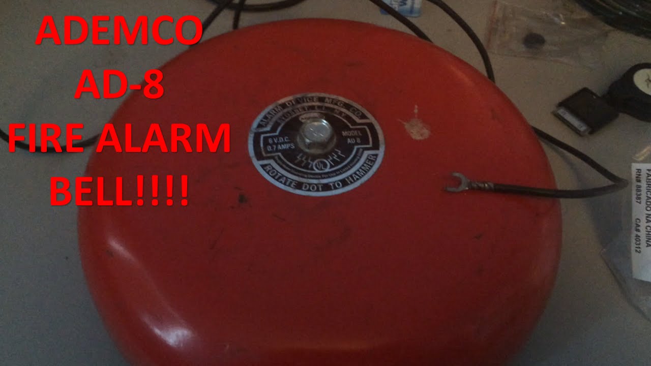 ADEMCO AD-8 Fire Alarm Bell Test - YouTube