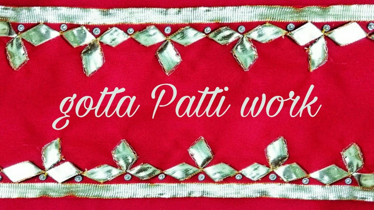 Gotta Patti saree work | hand embroidery | gotta work | gotta dress ...