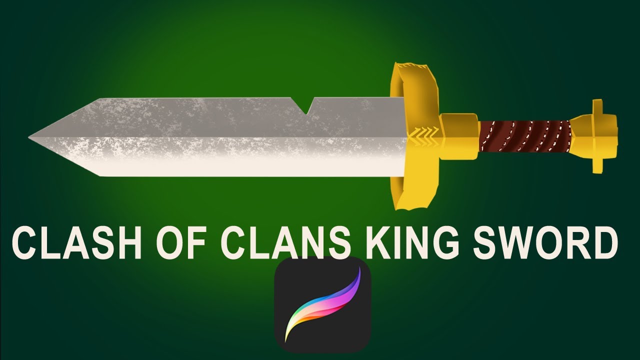Sword illustration | Procreate | Clash of clans barbarian king sword ...