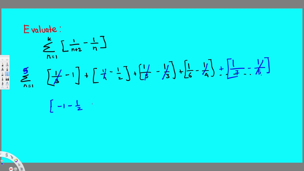 Finding a Formula for a Partial Sum of a Telescoping Series - Calculus ...