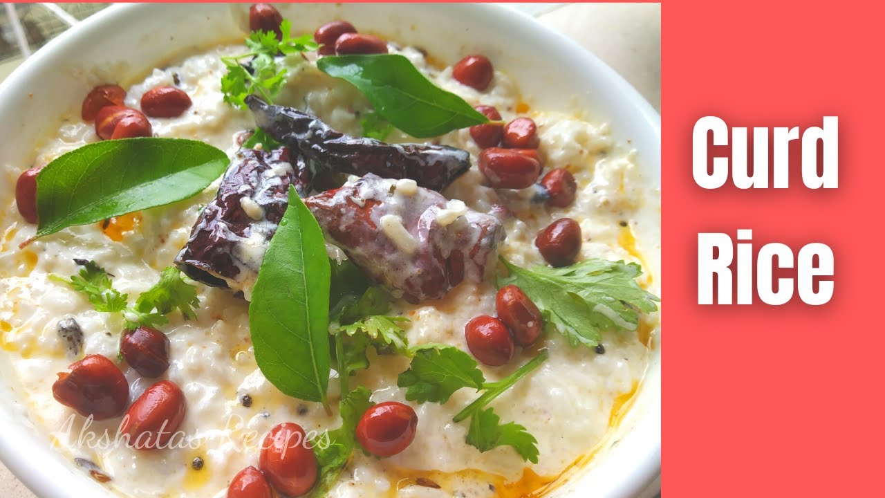 Curd Rice|Dahi Bhat |Refreshing summer recipe@akshatasrecipes # ...