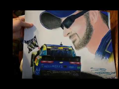 Dale Jr Hellman's Xfinity Car Art - YouTube