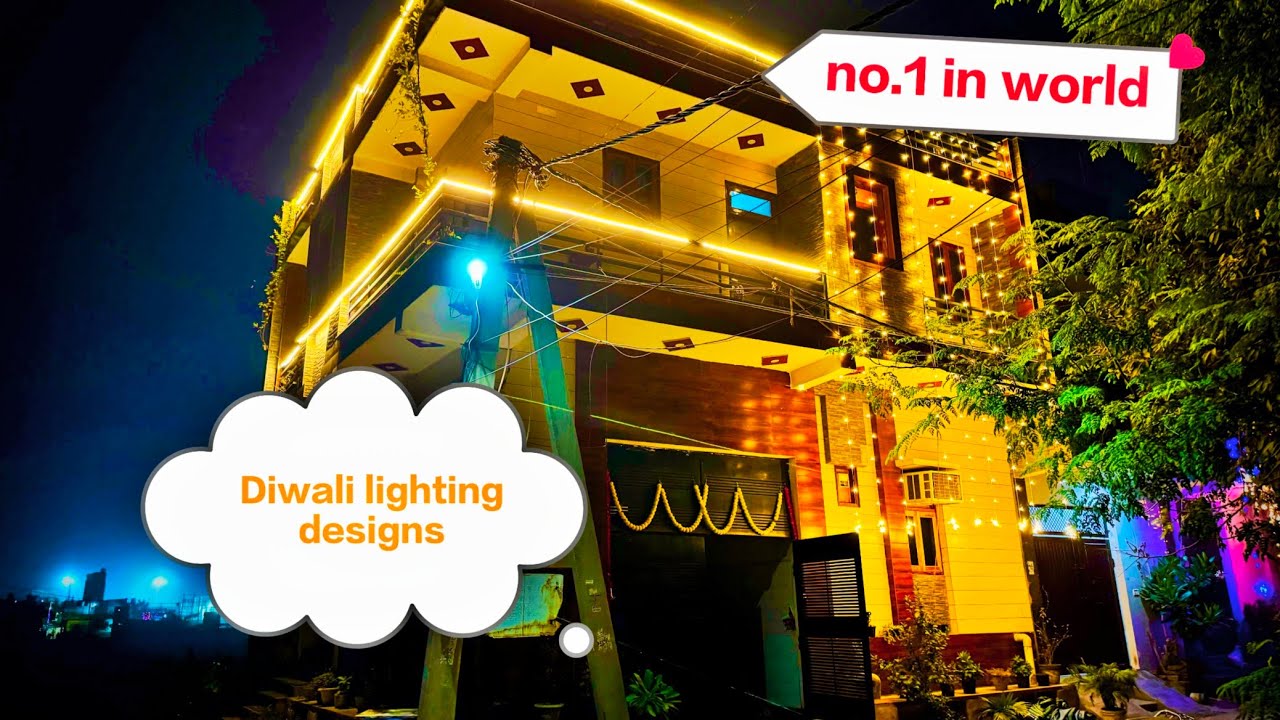 Diwali lighting design| isse accha kahin nhi milega - YouTube
