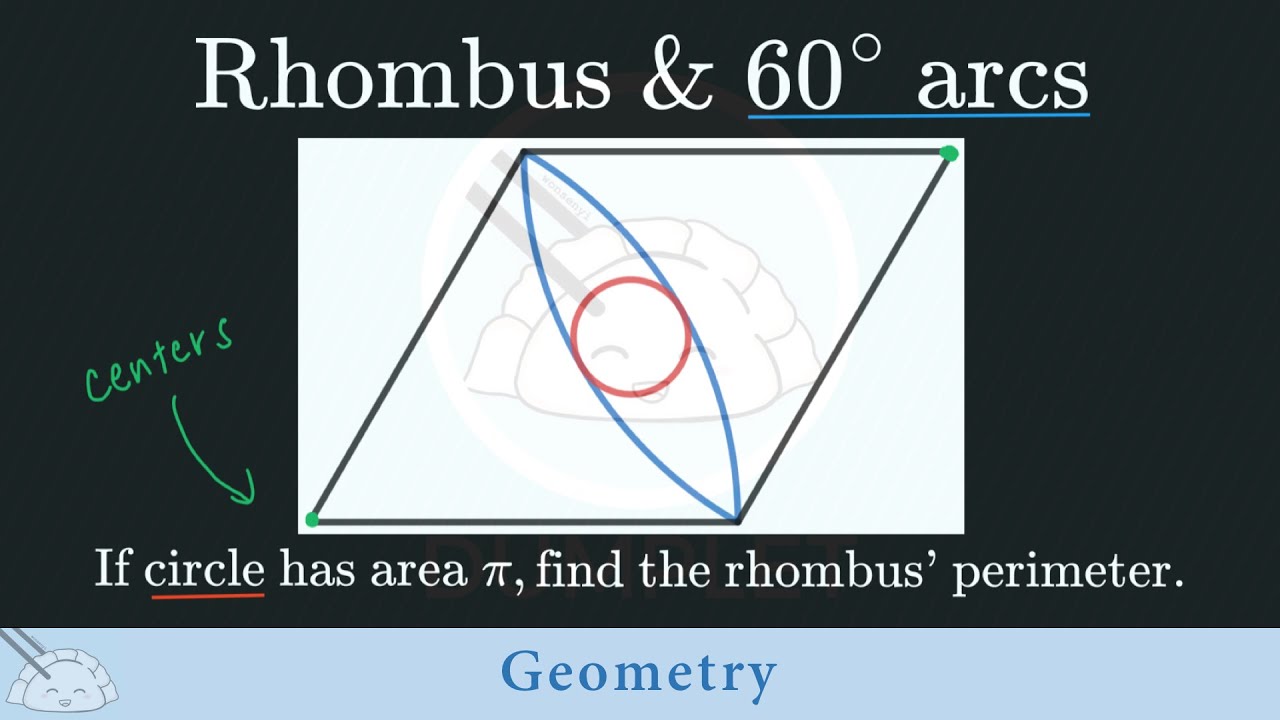 Circle Inscribed in Two Arcs (ft. Rhombus) || High School Math - YouTube