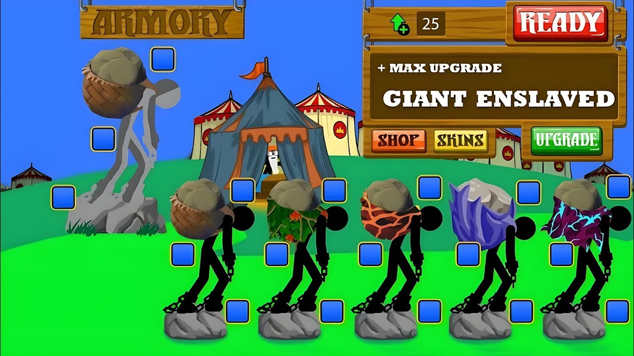 Unlocked + Upgrade Giant Enslaved Max Level x999 Power | Stick War ...