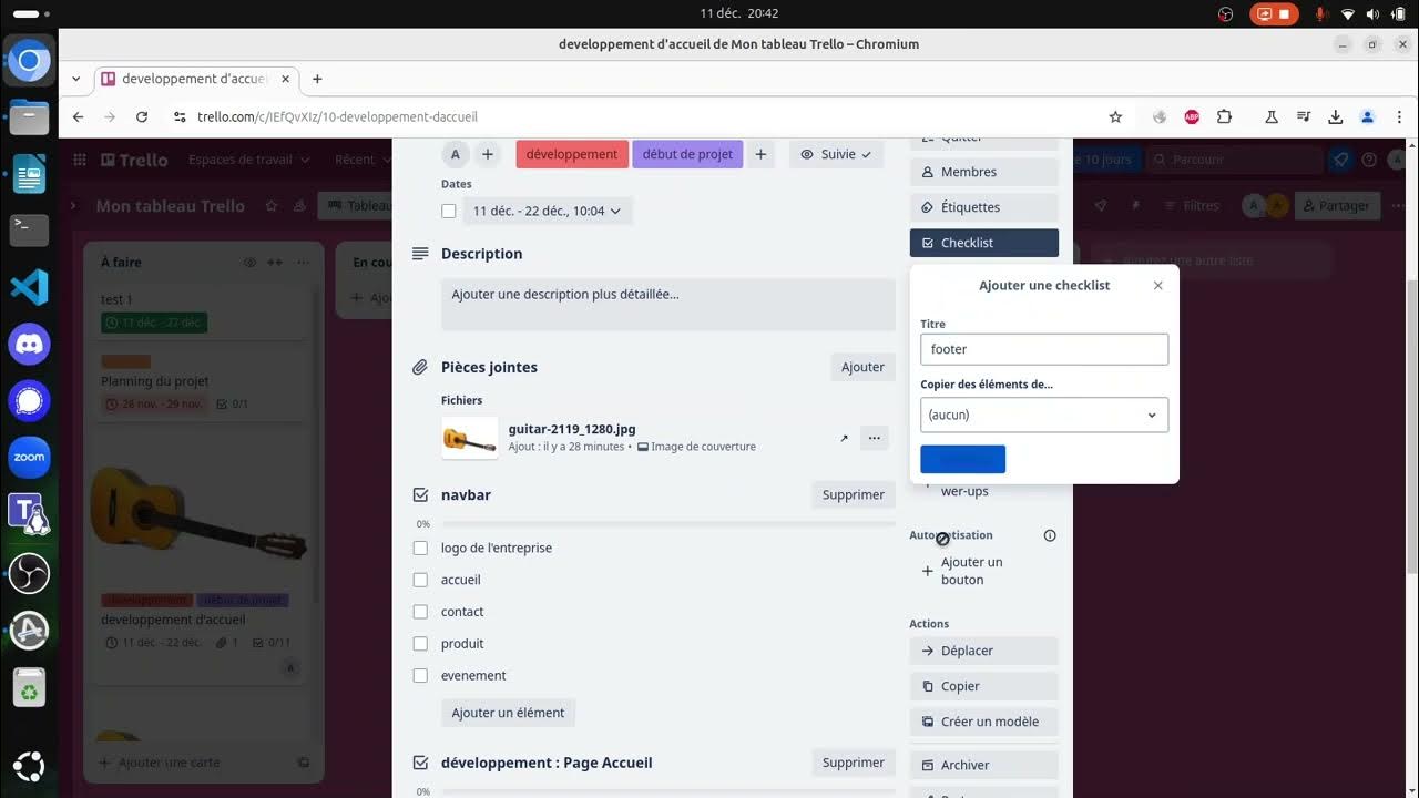 Trello : Créer une checklist - YouTube