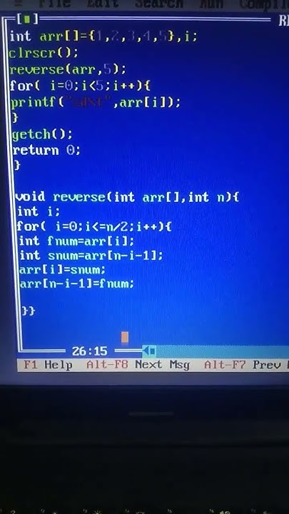 Reverse Array In C Programming ️shorts Bca Cprogramming Viral Trending Coding Bcaprojects 9699