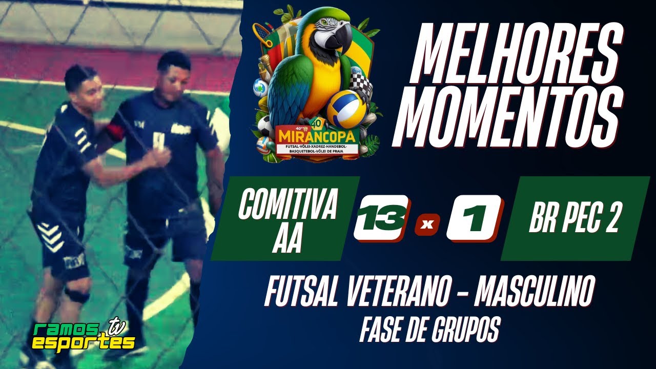 COMITIVA AA X BR PEC 2 (FUTSAL VETERANO MASC.) - 40ª MIRANCOPA (DIA 16 ...