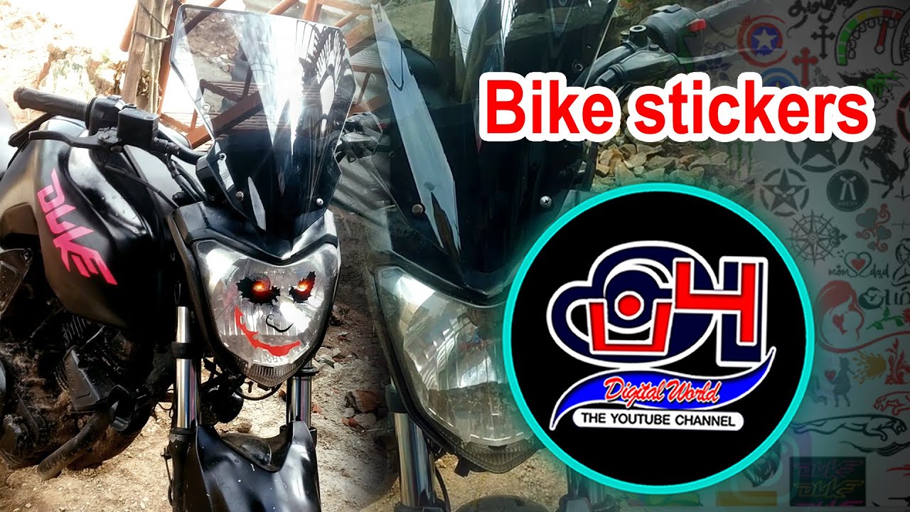 bike sticker duke name joker | appu creatins - YouTube