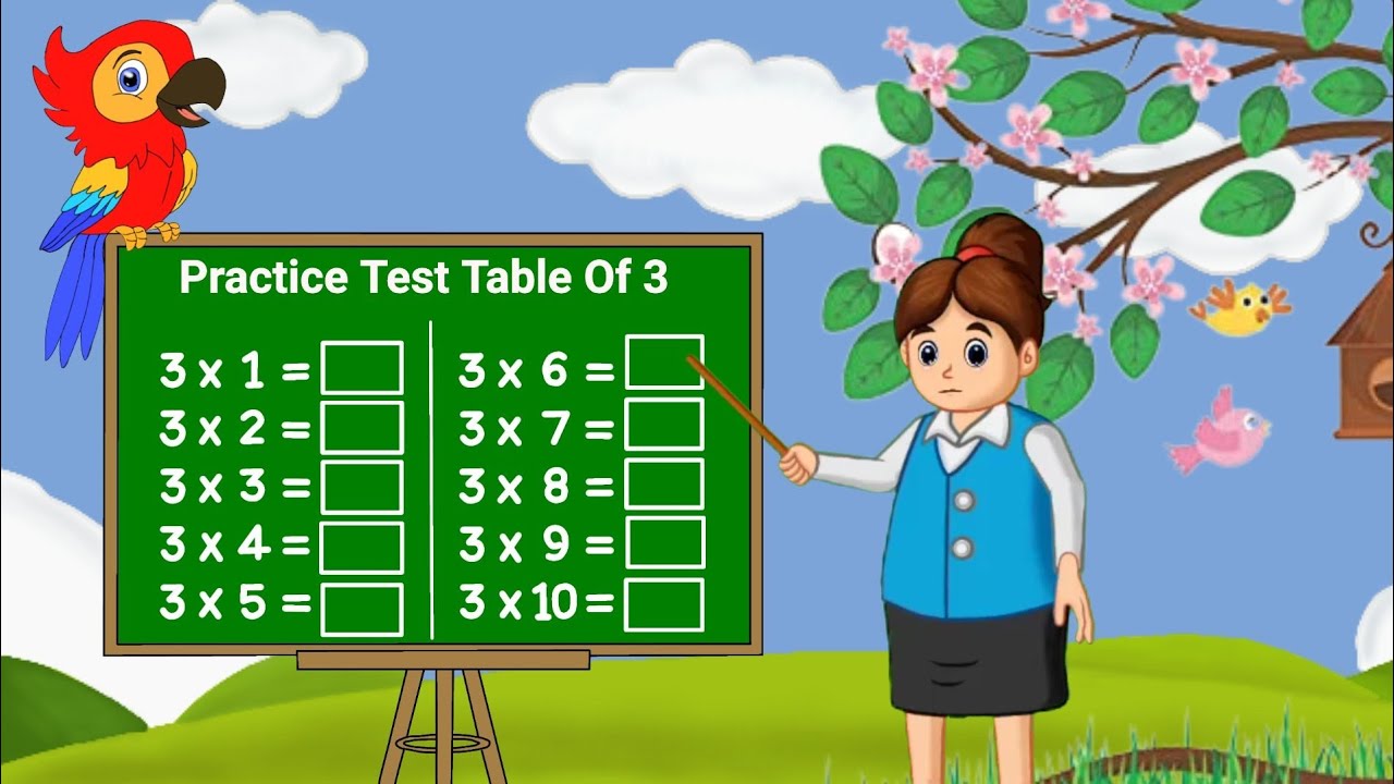 practice Test Table Of 3 I Test Of Table Of 3 I तीन का पहाड़ा की ...