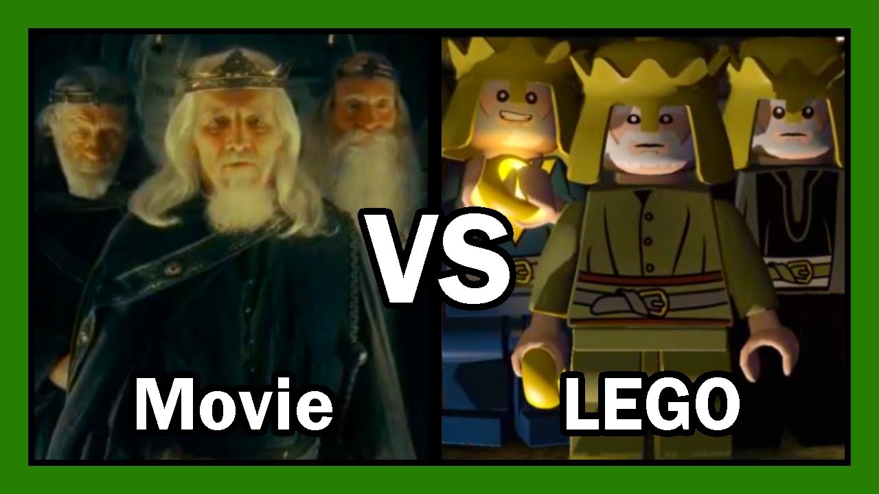 LEGO Lord of the Rings Opening Scene VS Movie Opening - Full Scene ...