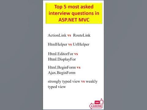 ASP.NET MVC Interview Questions - YouTube
