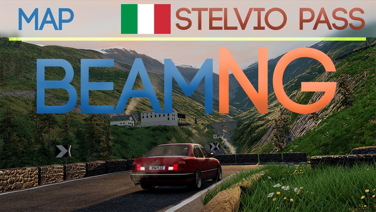 BeamNG: One of the most beautiful sceneries - Stelvio Pass - YouTube