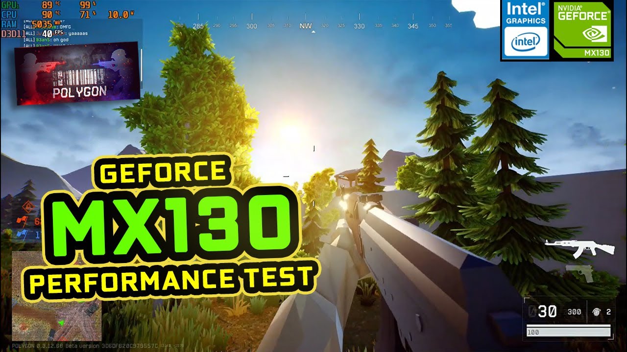 POLYGON 2021 | Geforce MX130 Game Test - YouTube
