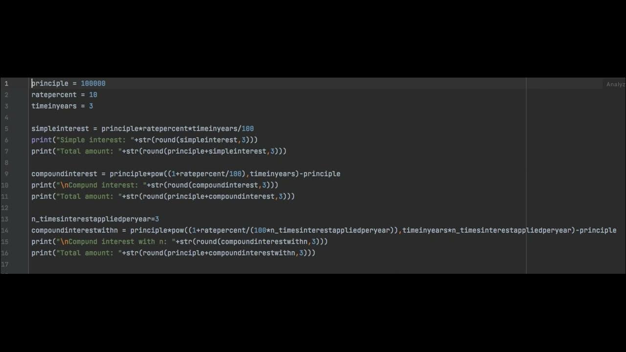 Python | loan calculator (simplest example) - YouTube