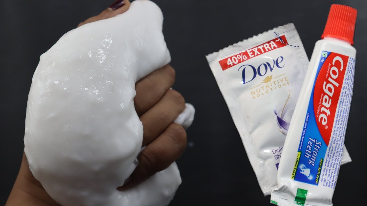 Slime With Colgate Toothpaste And Dove Shampoo. DIY Colgate Slime.How ...