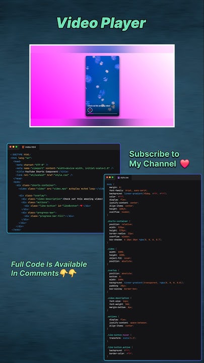 Create Stunning Youtube Shorts Component Advanced Html Css Js Tutorial Css Codingtutorial