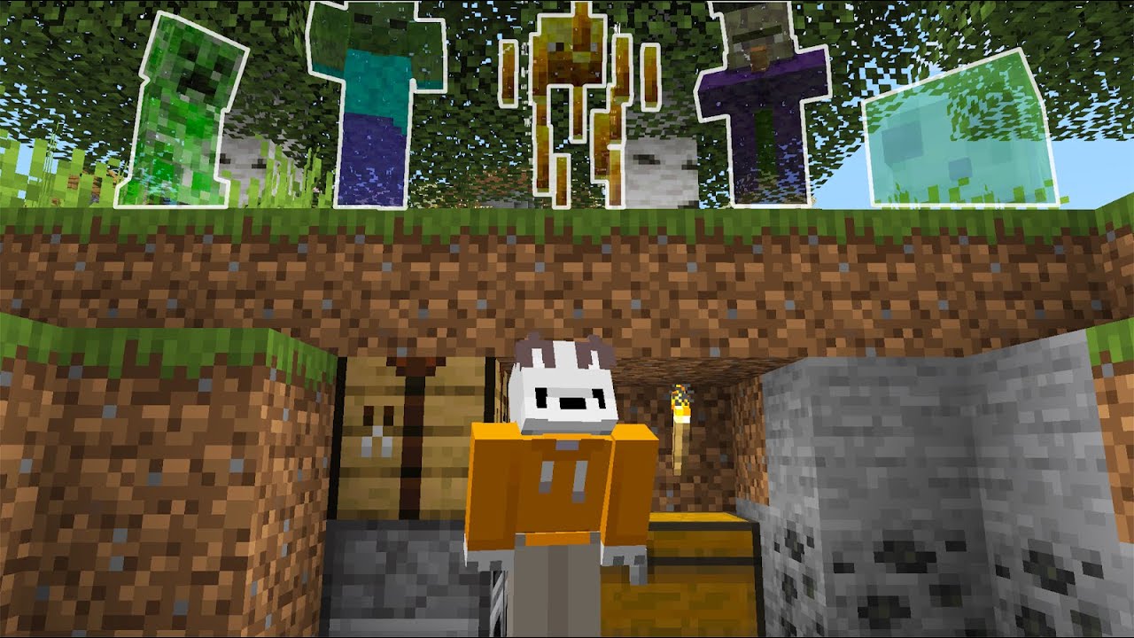 Minecraft, But Every Mob Is Invisible - YouTube