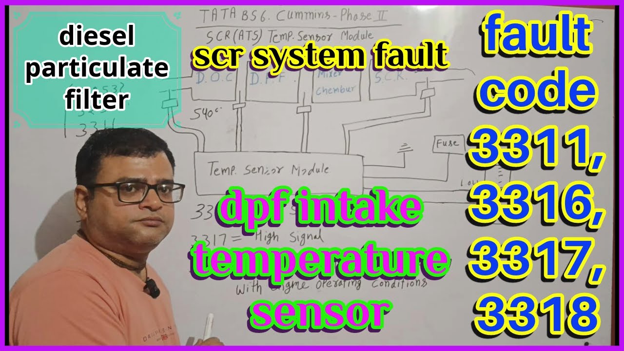 fault code 3311, 3316, 3317, 3318 || dpf intake temperature sensor ...