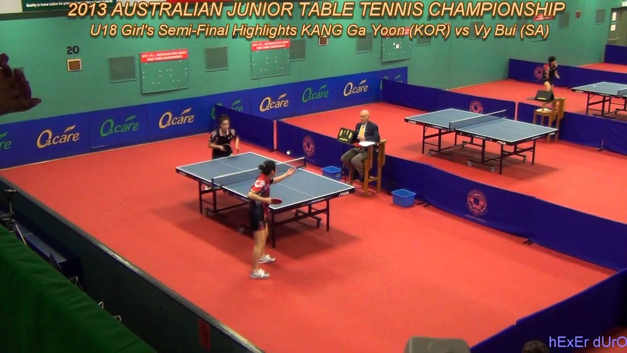 2013 Australian Junior Table Tennis Championship U18 Girls Semi Final ...