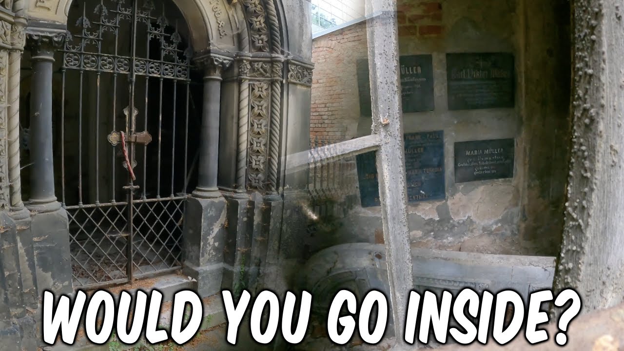 Peeking Inside Creepy Mausoleum's in a Cemetery | Prague Compilation ...