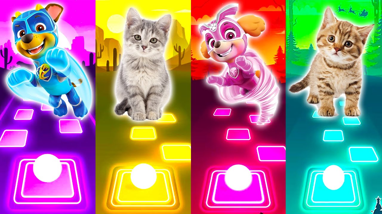 Chase - Cute Cat - Skye - Cat | Tiles Hop EDM Rush - YouTube