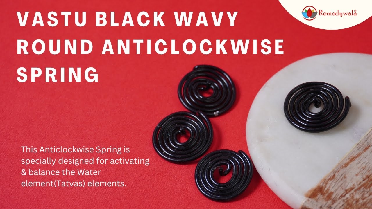 Discover the Vastu Black Wavy Round Anticlockwise Spring | Remedywala ...