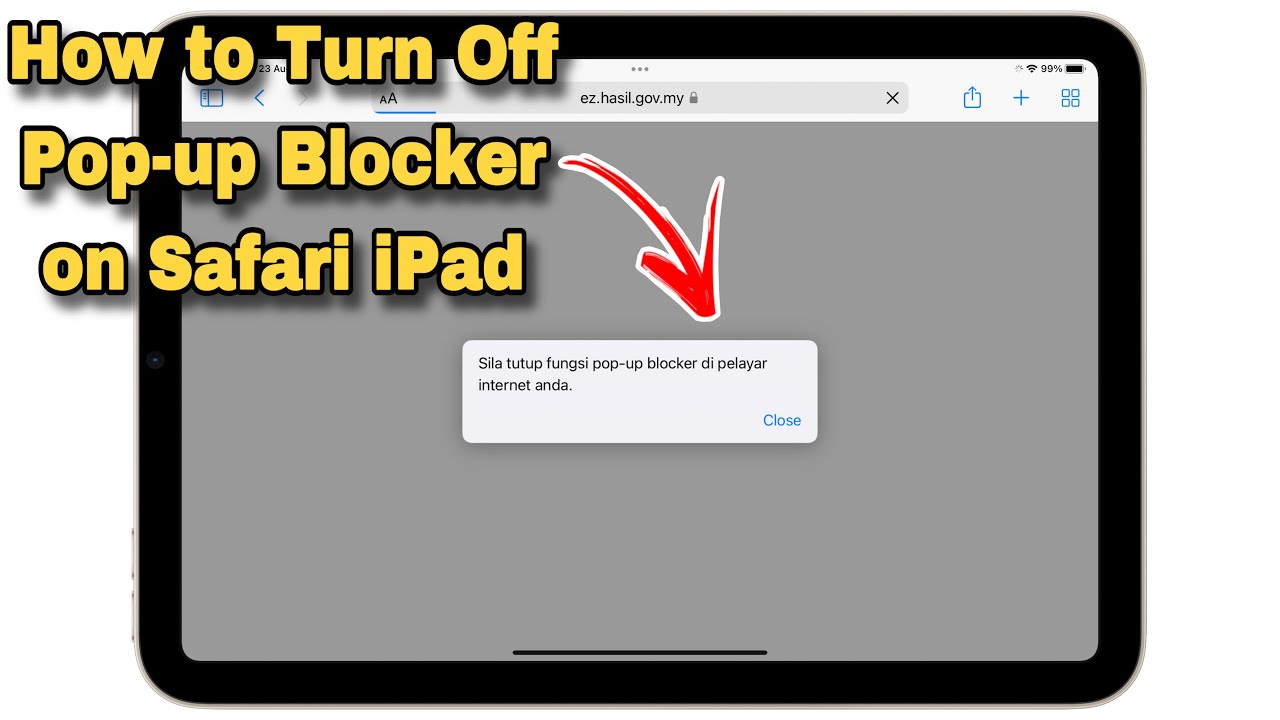 Cara Tutup Pop-up Blocker di browser Safari iPad (eng sub) - YouTube