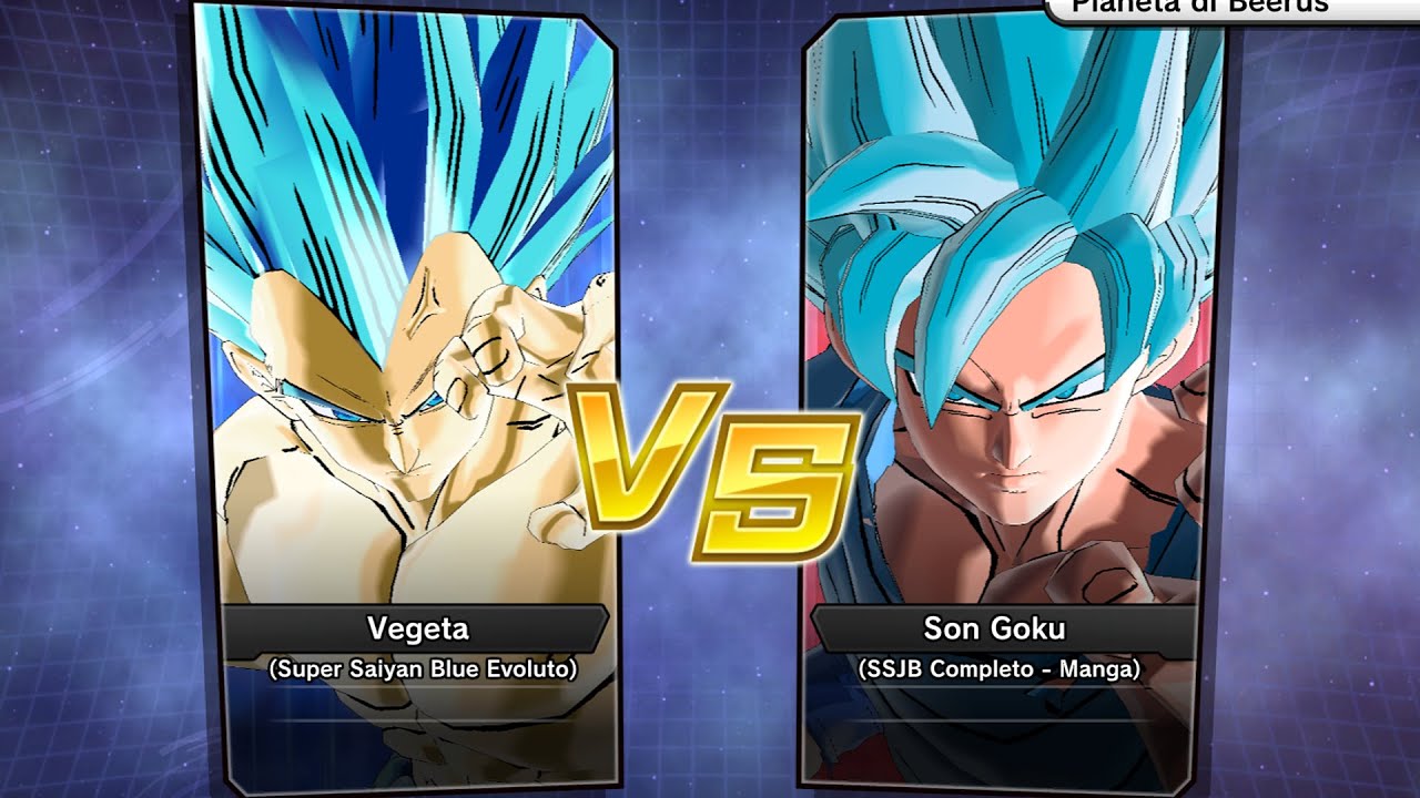 XV2 - Requested (PC): Vegeta Super Saiyan Blue Evoluto vs Goku Manga ...