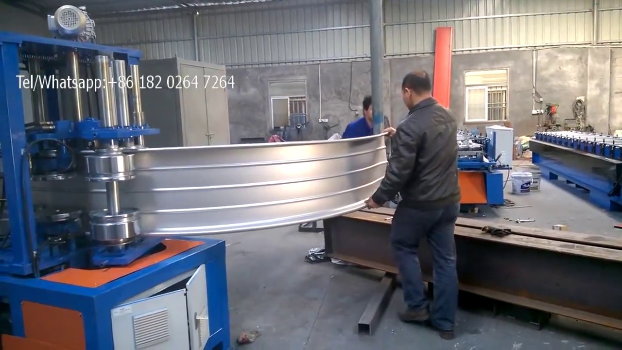 Rolling curving machine for Bemo&standing seaming sheet - YouTube
