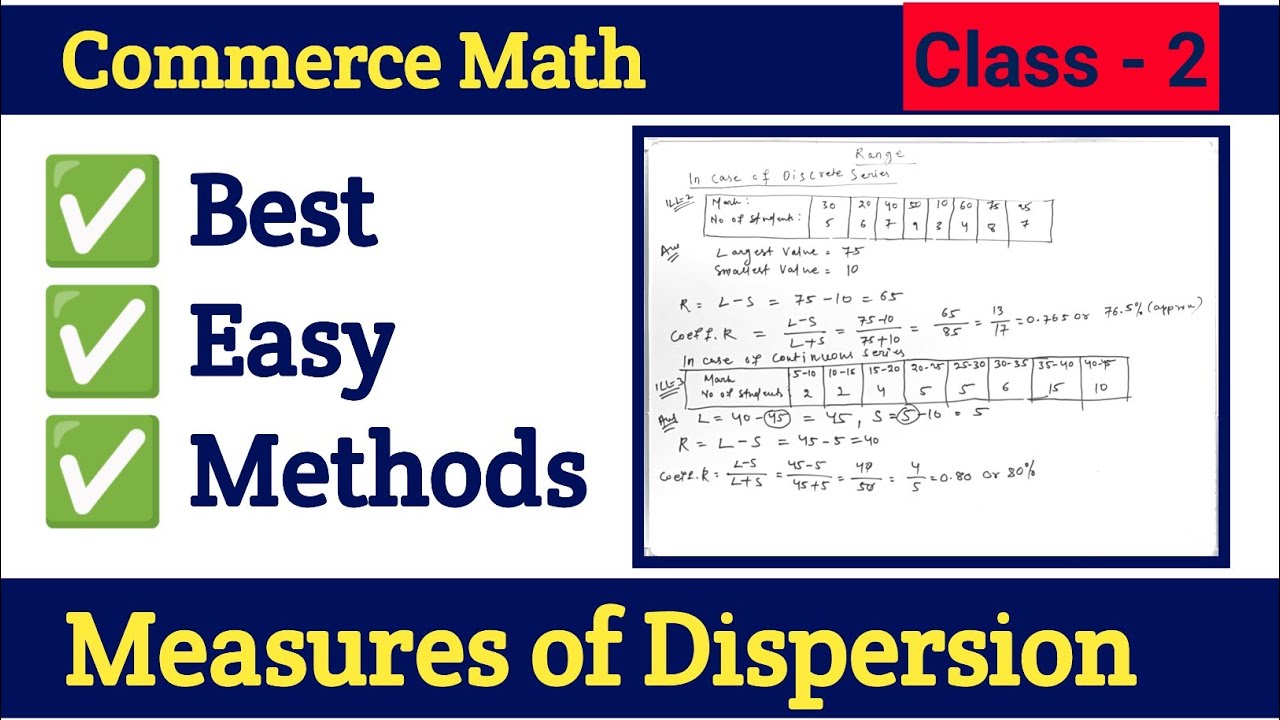 Class 2, 4:15 pm, Measure of Dispersion, chse board, class 12, Commerce ...