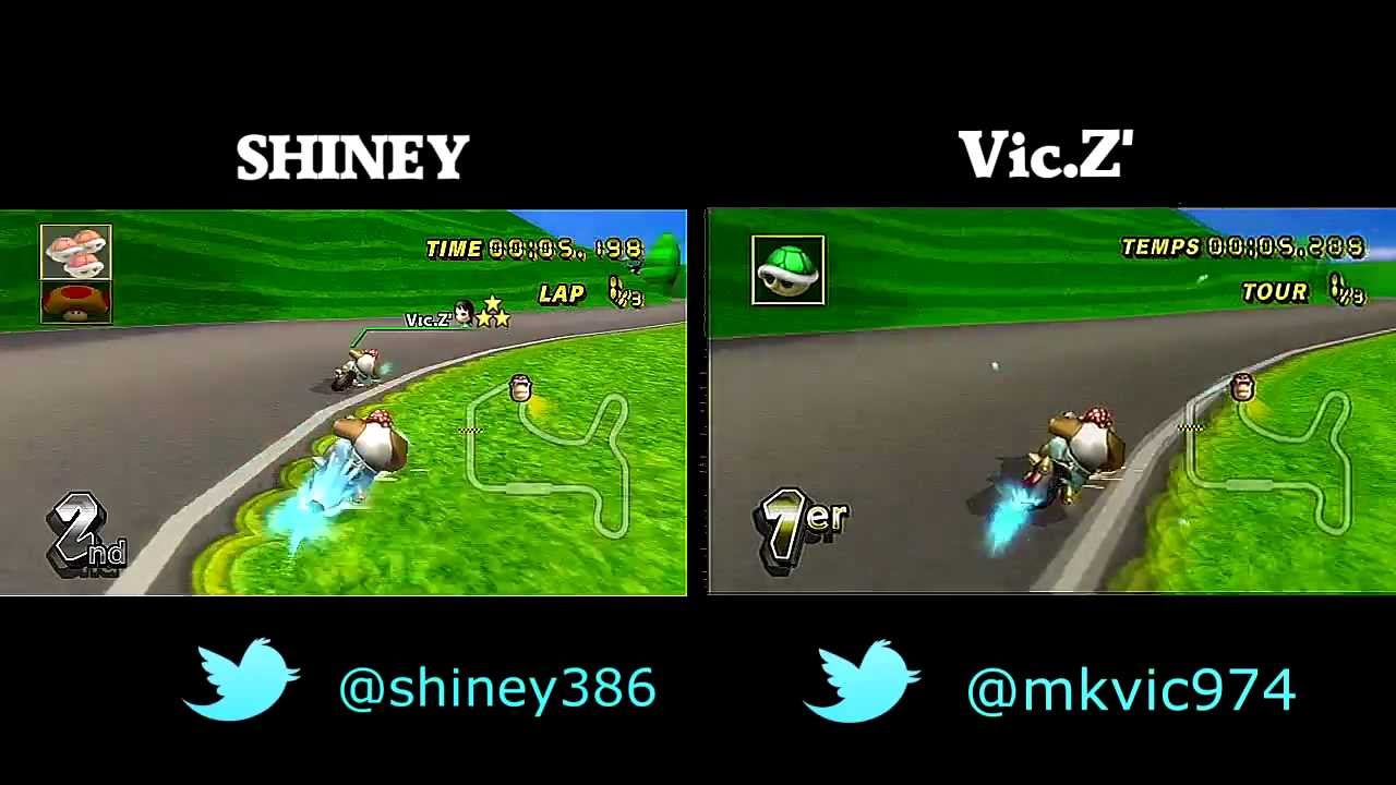 [MKWii] 1vs1 against Shiney with Split Screens - No Items (5races) - YouTube