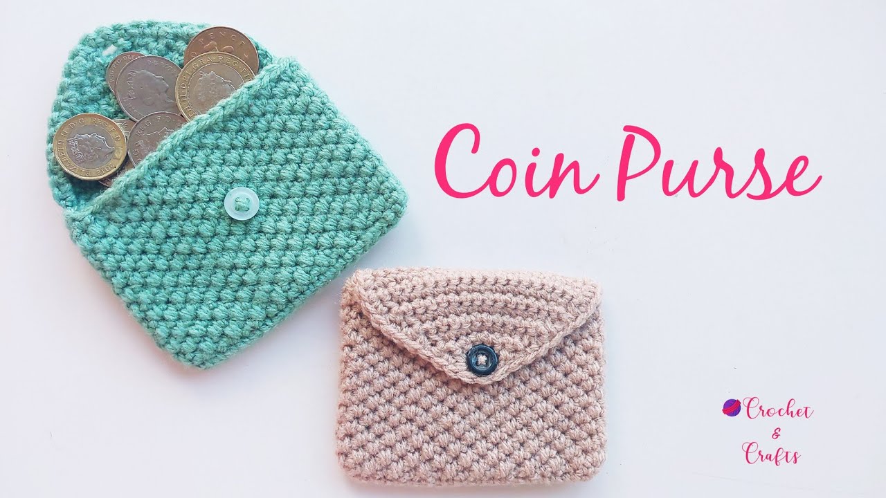 Crochet coin purse tutorial - YouTube