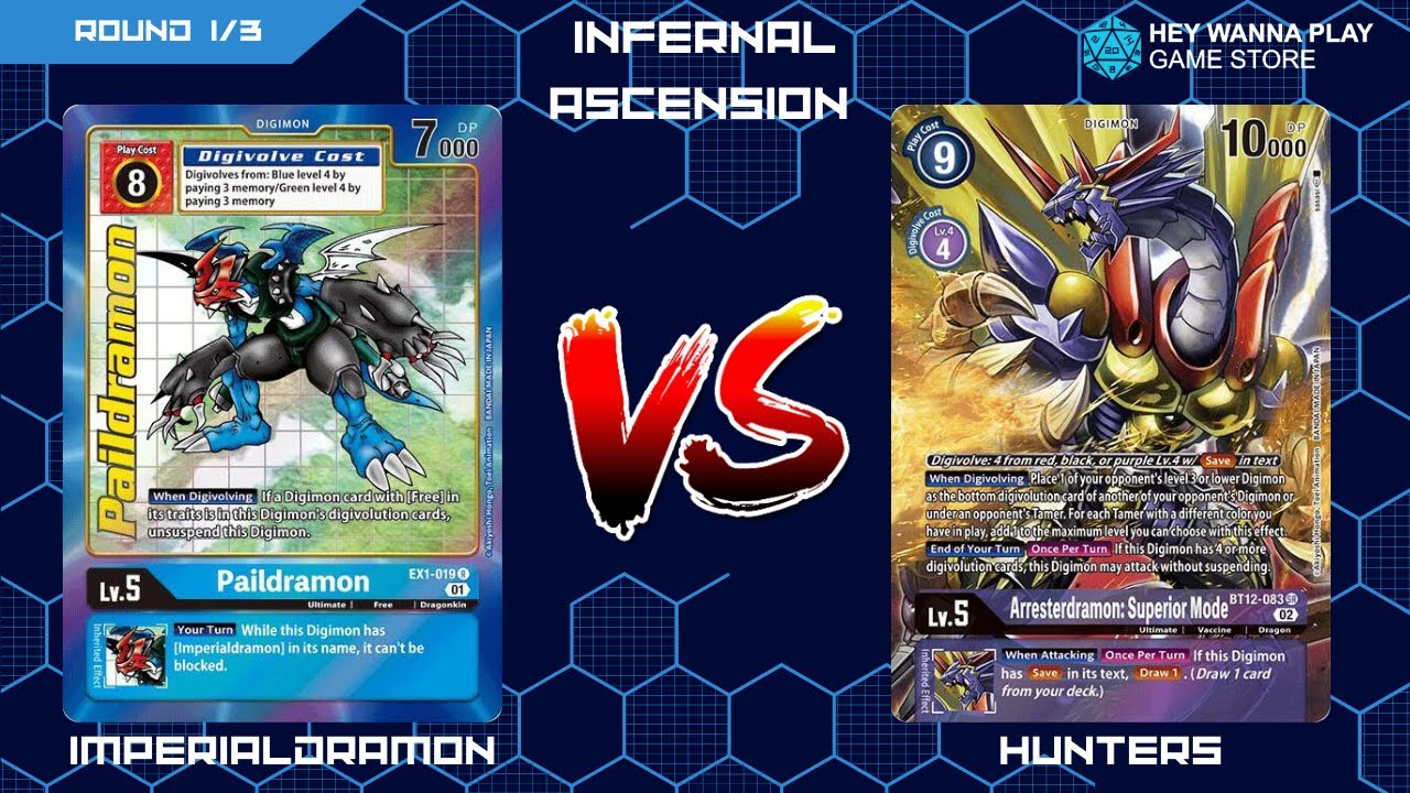 damemon is a vanilla // Imperialdramon .vs. Hunters // Digimon TCG ...