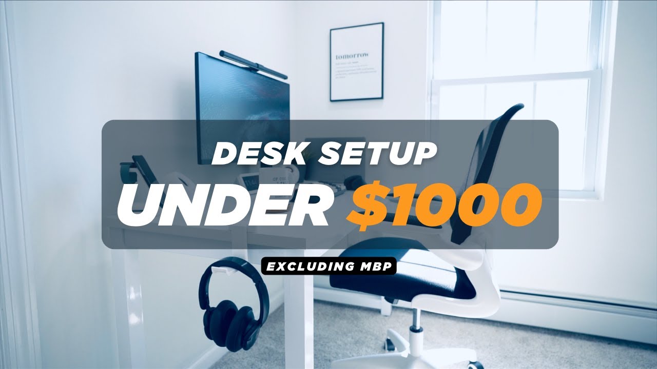 Desk setup under 1000 dollars // Student edition - YouTube