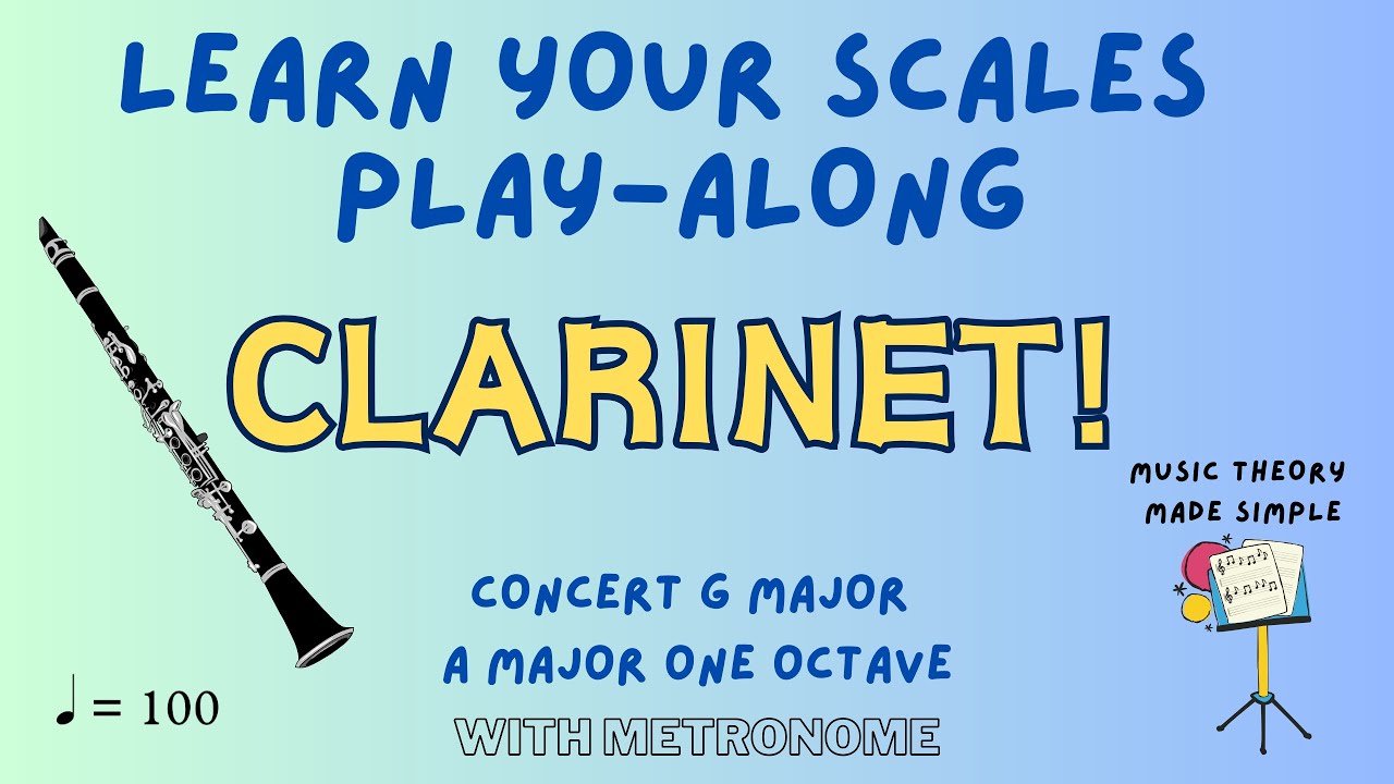 🎵CLARINET PLAY-ALONG - LEARN your Concert G major SCALE! 🎶 - YouTube