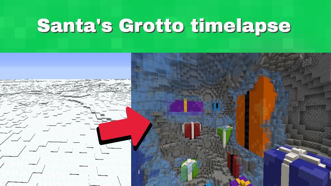 Minecraft timelapse - Santa's grotto in Minecraft [Timelapse] - YouTube