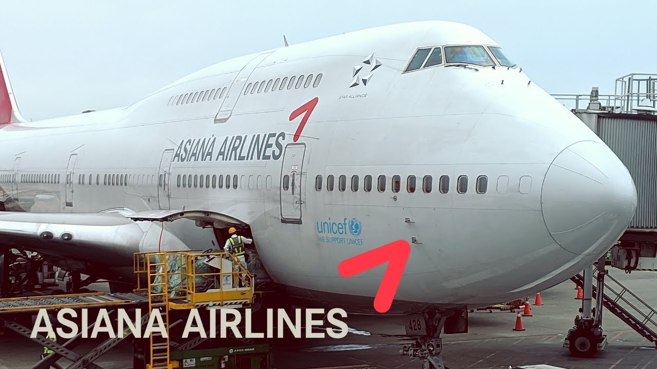 ASIANA BOEING 747-400 (ECONOMY) | Taipei - Seoul - YouTube