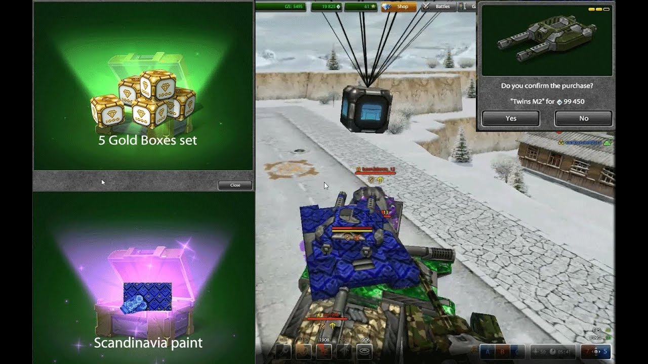 Tanki Online / Opening Container / Buy Twins M2 /Scandinavia paint ...