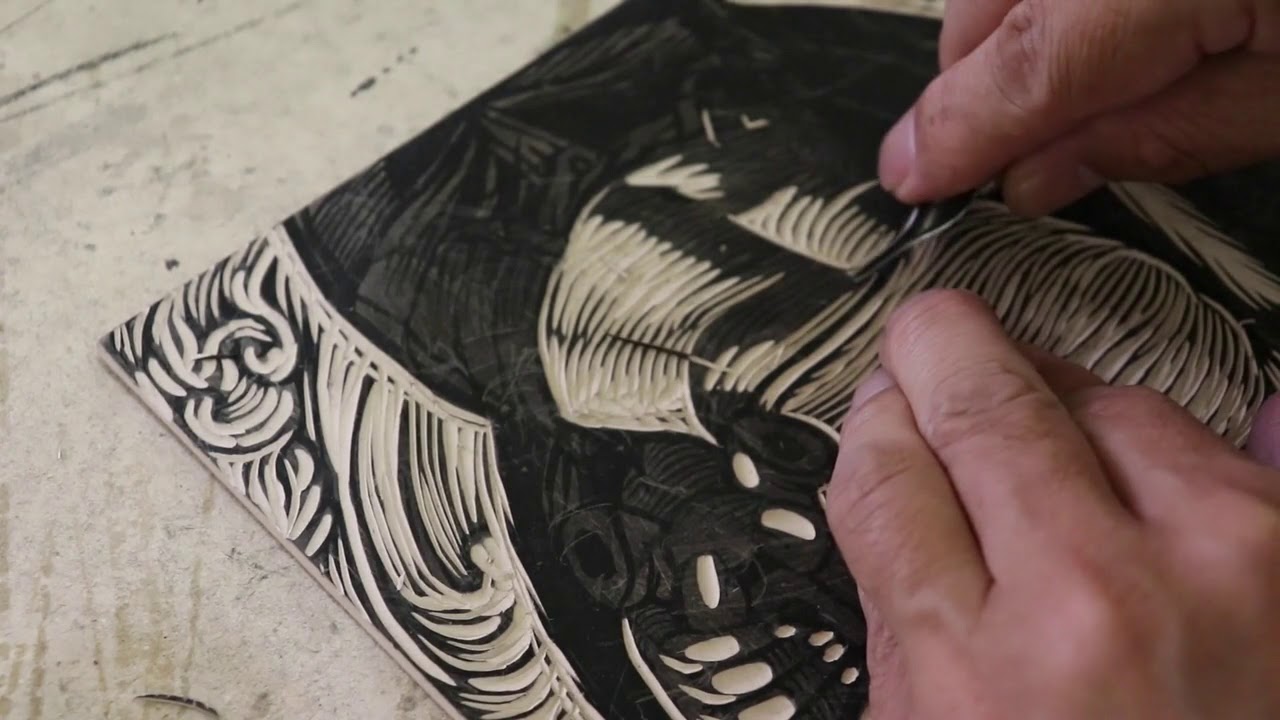 Linocut: Linoleogravura. Gravura em linóleo. - YouTube