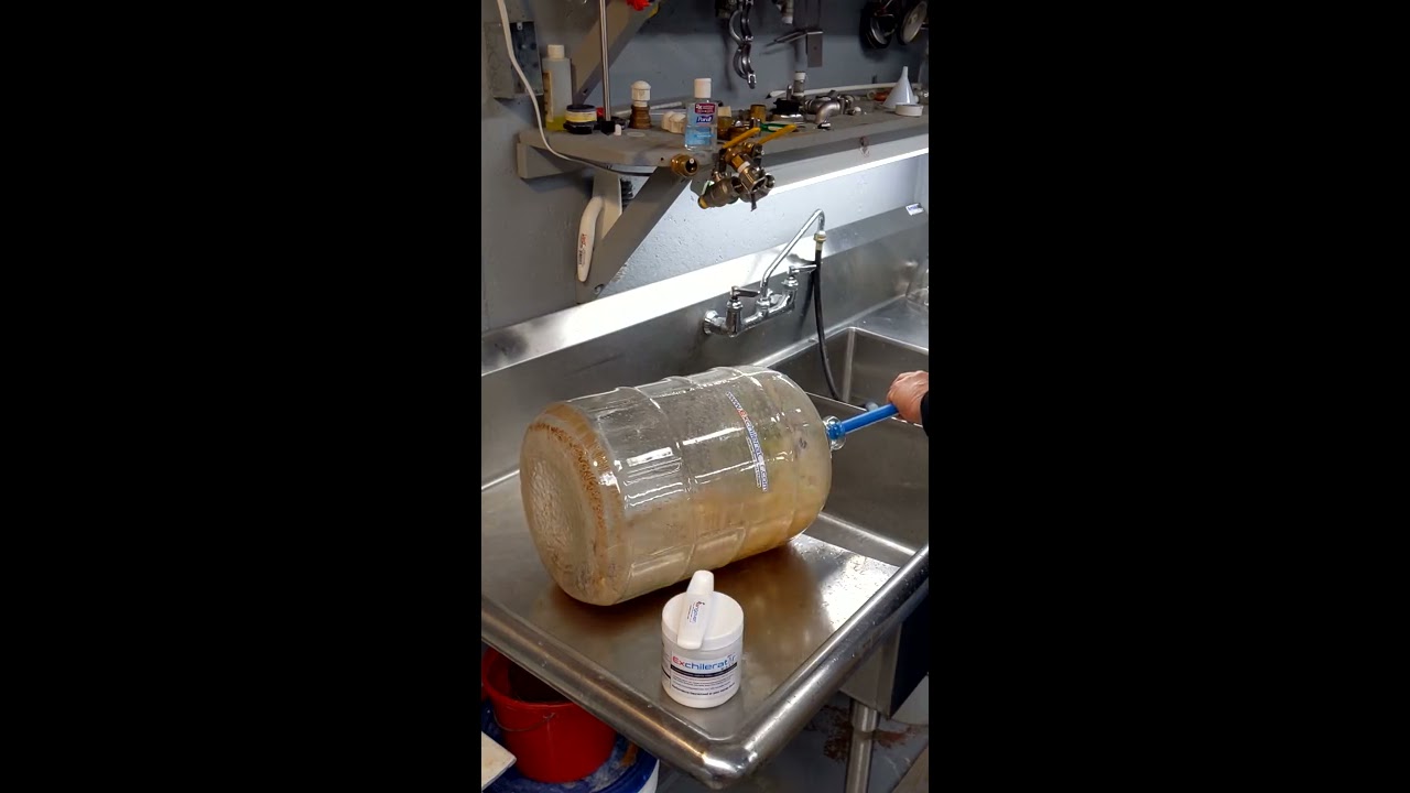How To Clean And Sanitize A Carboy - YouTube