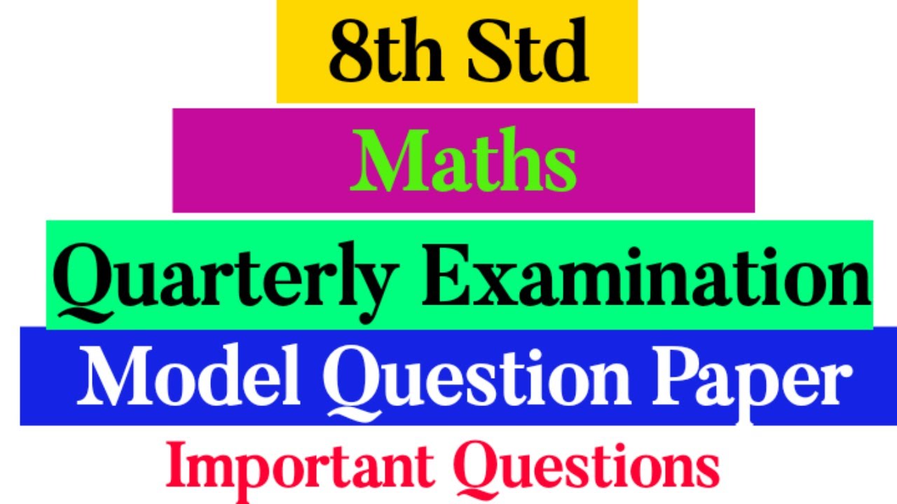 8th Std Maths Model Question Paper Quarterly Exam YouTube 8th-std-maths-model-question-paper-quarterly-exam-youtube