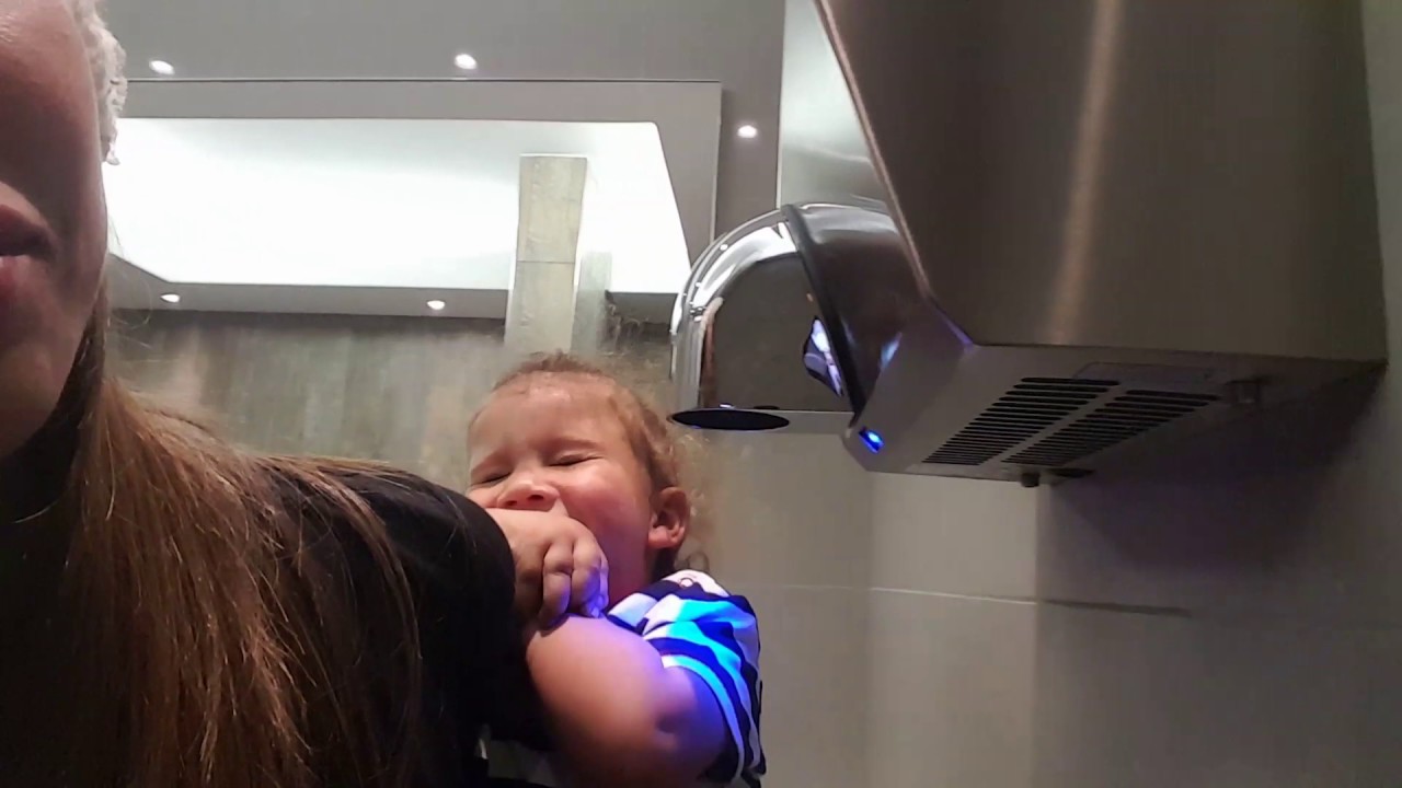 Baby laughing for bathroom hand dryer - YouTube