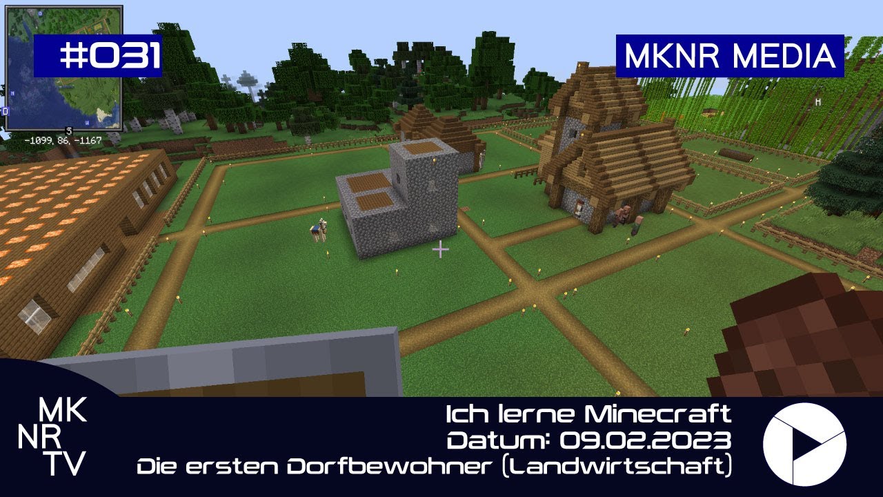 Die ersten Dorfbewohner (Landwirtschaft) | Ich lerne Minecraft - YouTube