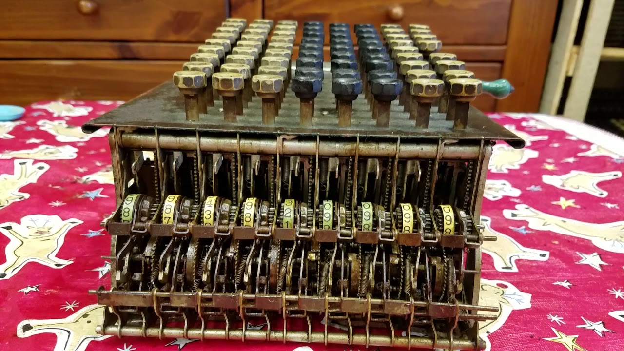 1904 Model A Comptometer Mechanism - YouTube