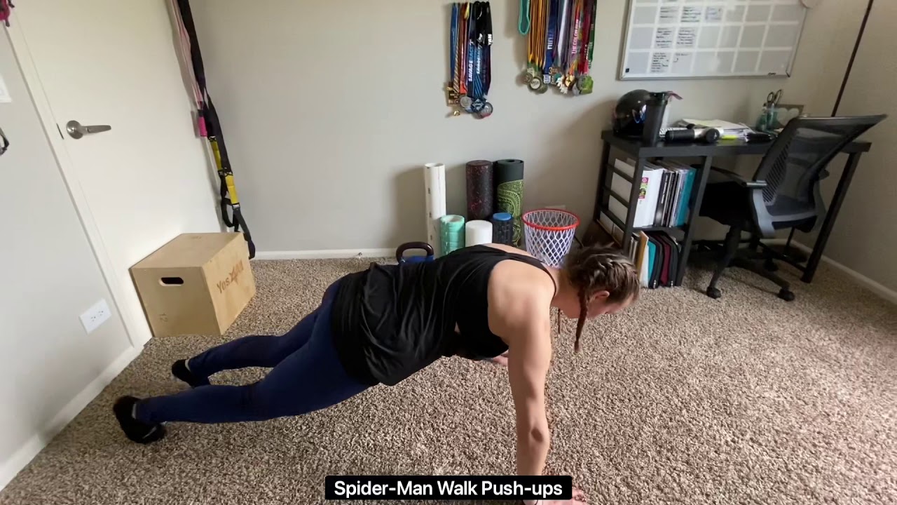 Infinity Training-Spider-Man Walk Push-ups - YouTube
