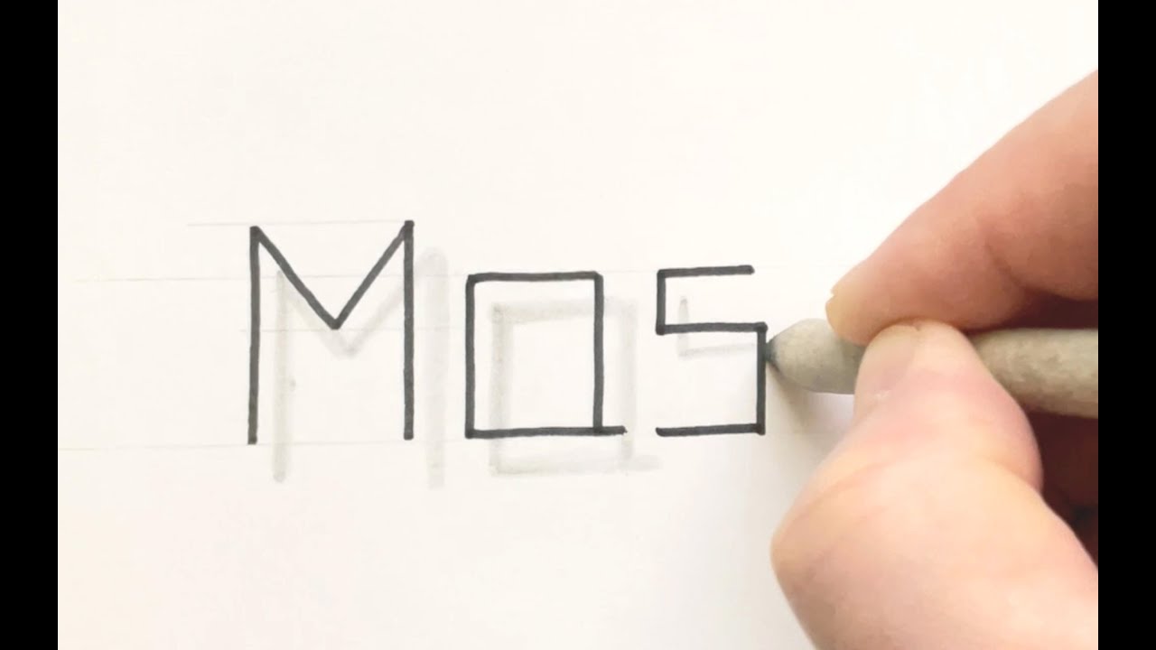 Popular Names #4 How to Draw Floating Lettering - 3D Calligraphy Trick ...