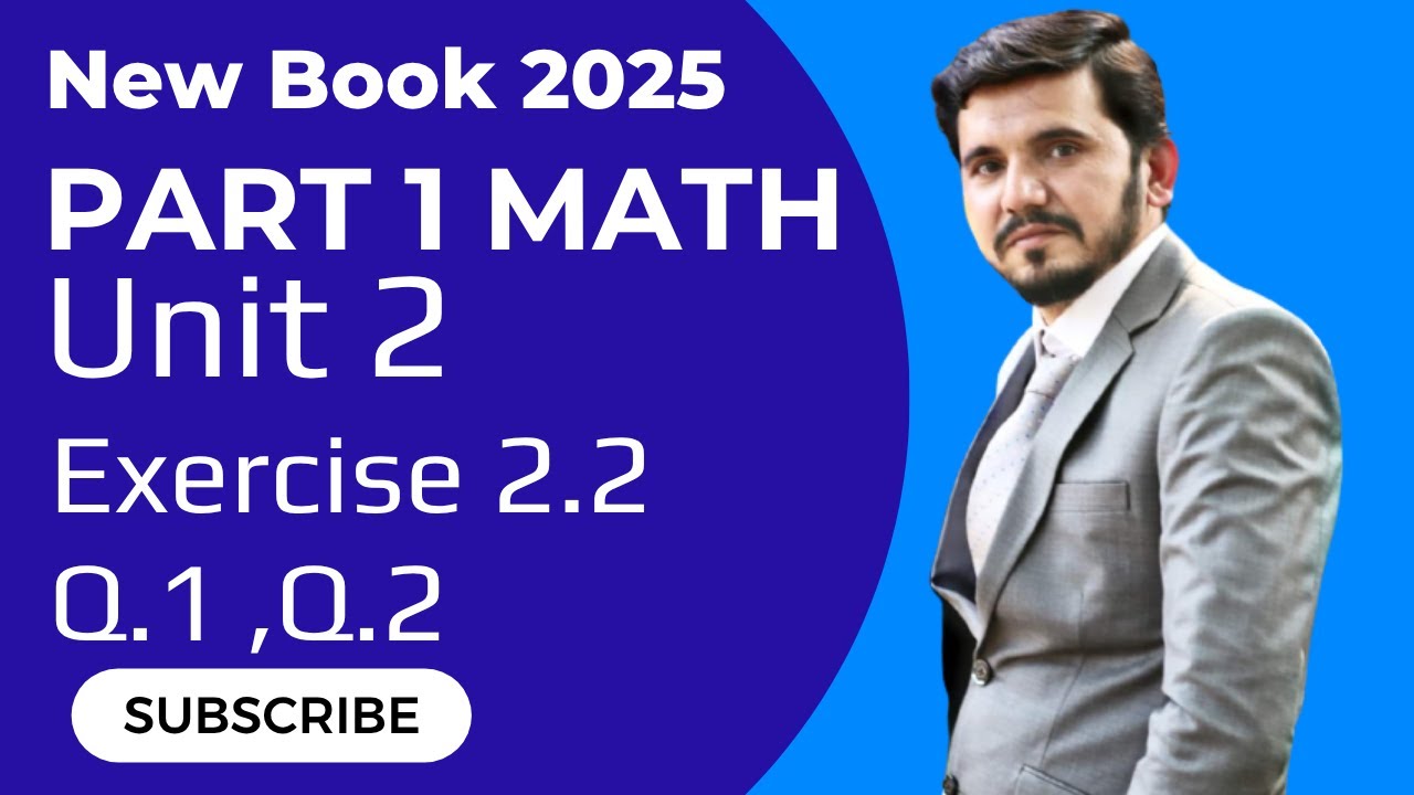 11th math exercise 2.2, Q.1,Q.2 New Book 2025 - YouTube