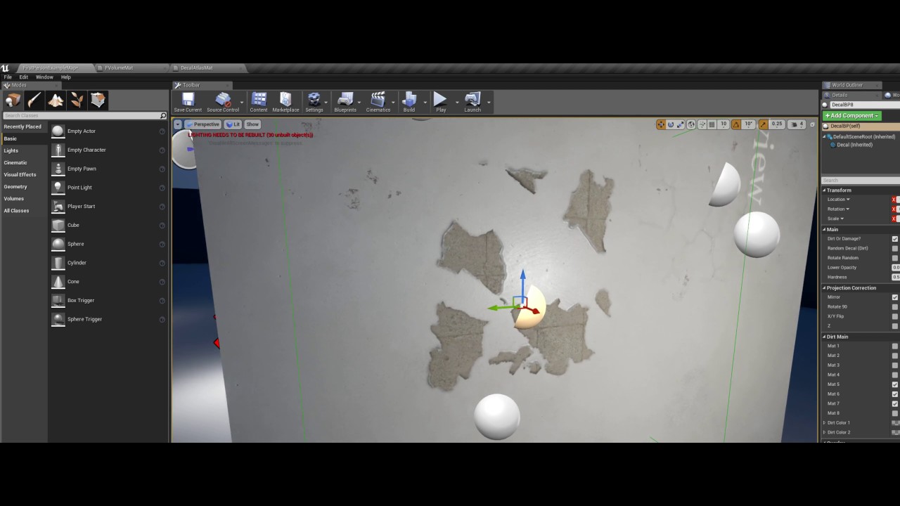 Dynamic Decals in UE4 for Lunacy: Saint Rhodes - YouTube
